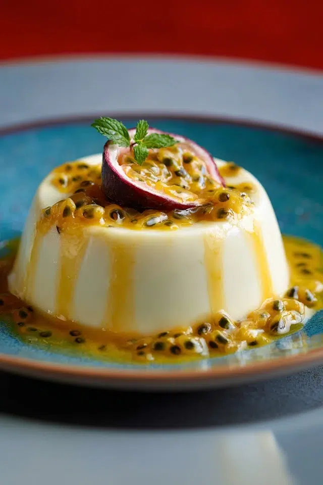 Passion Fruit Panna Cotta - Gourmet Martha