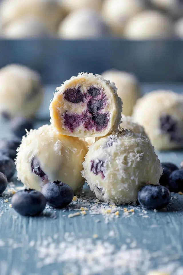 White Chocolate Blueberry Truffles - Gourmet Martha