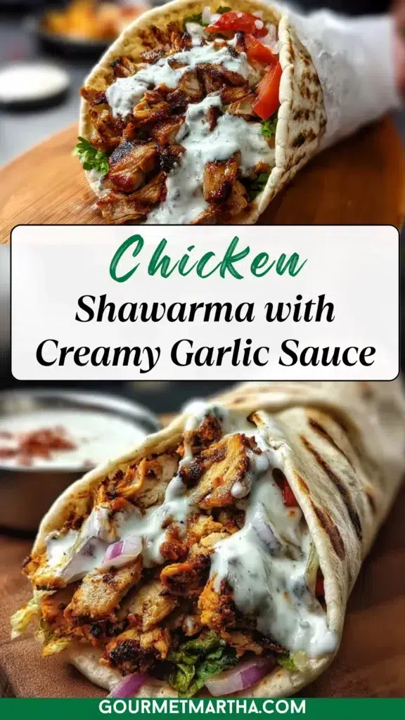 Chicken Shawarma with Creamy Garlic Sauce - Gourmet Martha