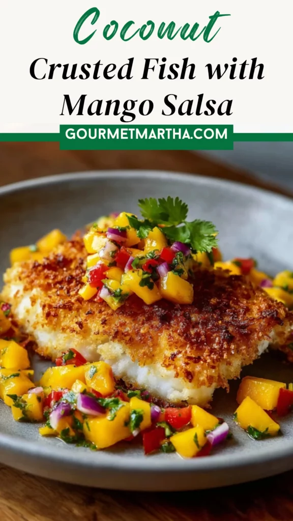 Coconut Crusted Fish with Mango Salsa - Gourmet Martha