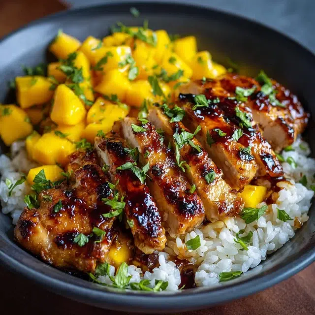 Sweet & Savory Asian Mango Glazed Chicken - Gourmet Martha
