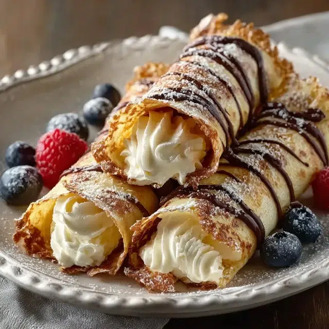 Cheesecake Crepe Roll Ups - Gourmet Martha