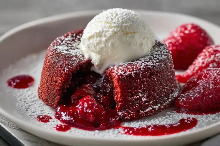 Red Velvet Molten Lava Cakes - Gourmet Martha