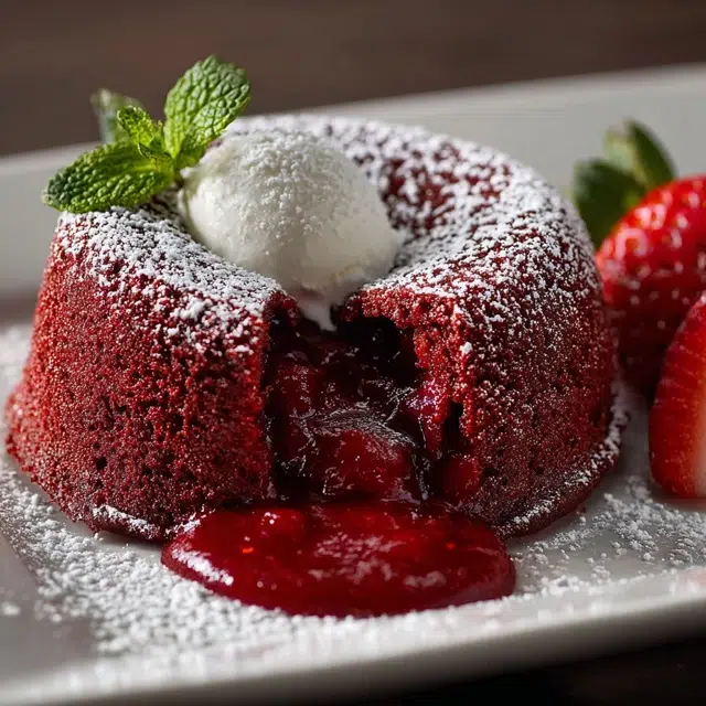 Red Velvet Molten Lava Cakes - Gourmet Martha