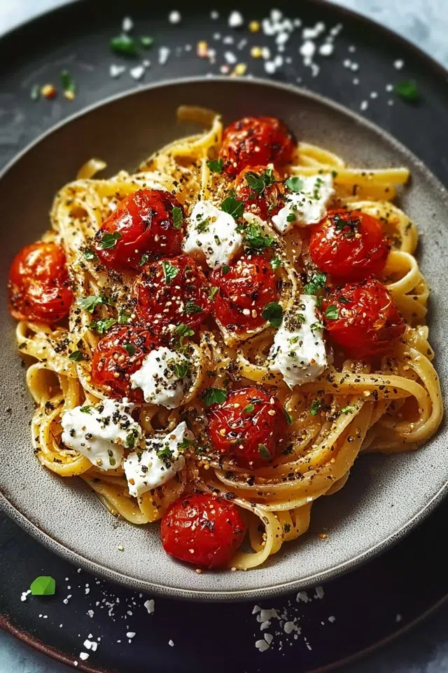Roasted Tomato Garlic Pasta - Gourmet Martha