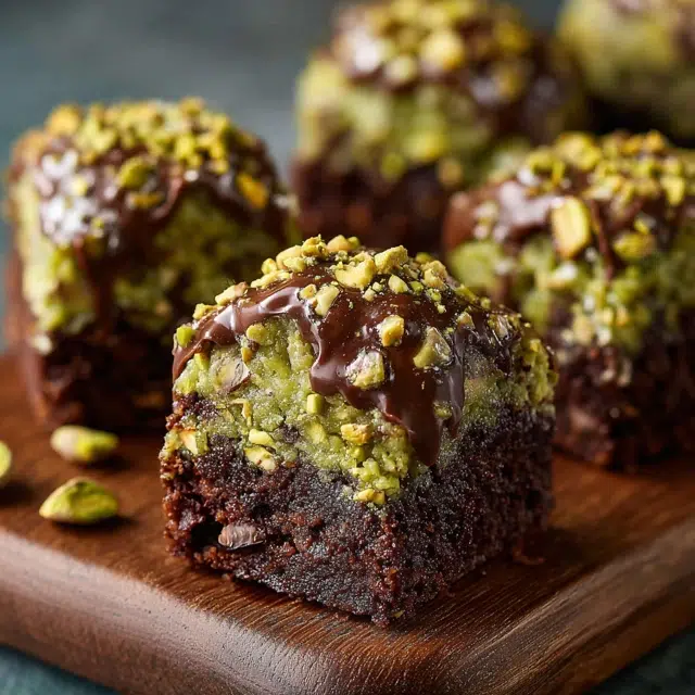 Pistachio Ferrero Rocher Brownies - Gourmet Martha