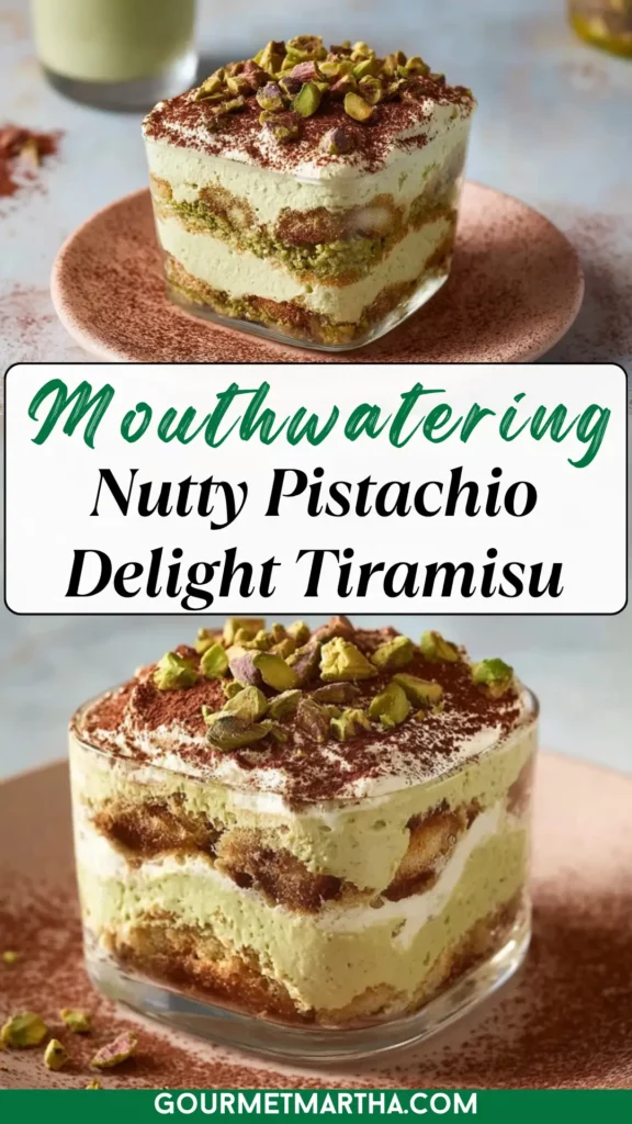 Nutty Pistachio Delight Tiramisu - Gourmet Martha