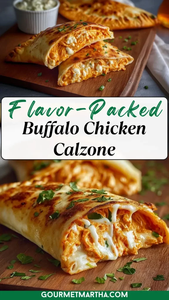 Buffalo Chicken Calzone - Gourmet Martha