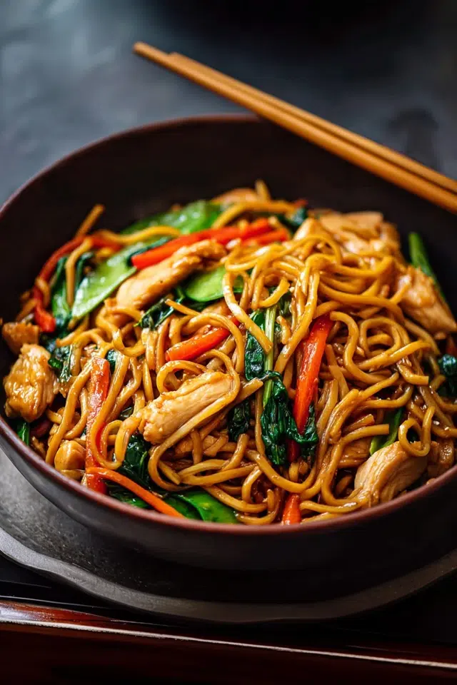 Delicious Chicken Lo Mein - Gourmet Martha