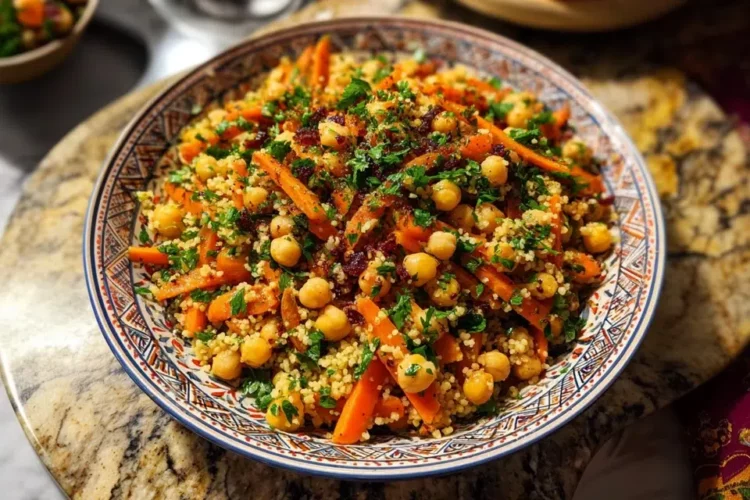 Moroccan-Spiced Chickpea and Carrot Couscous Salad - Gourmet Martha