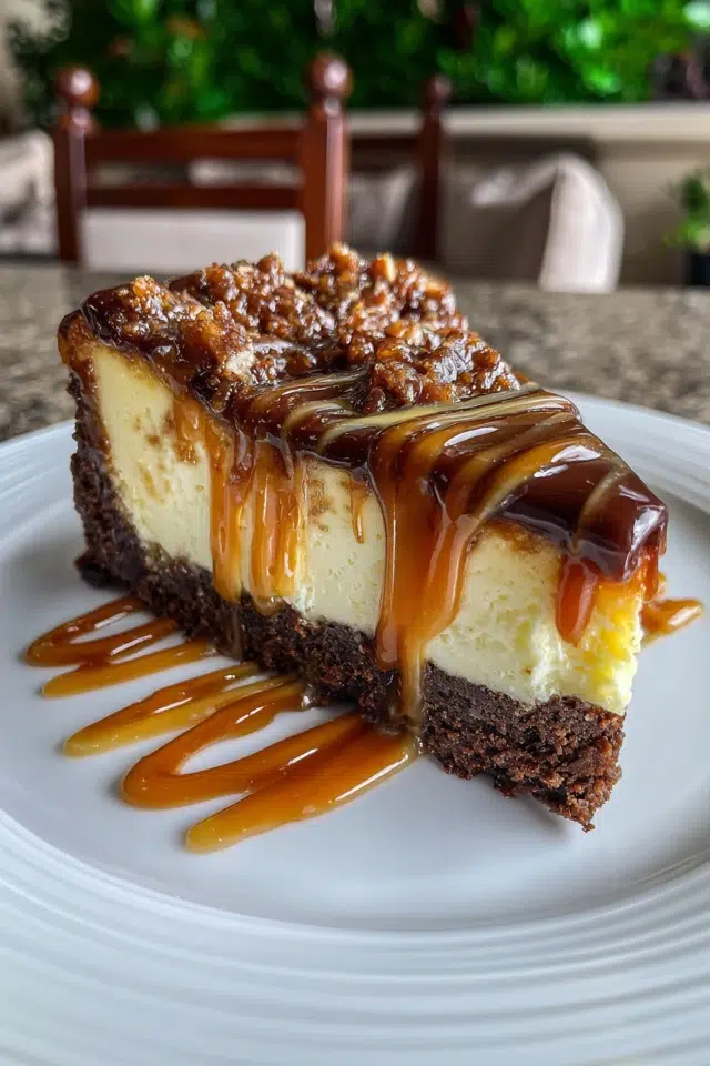 Caramel Brownie Cheesecake - Gourmet Martha