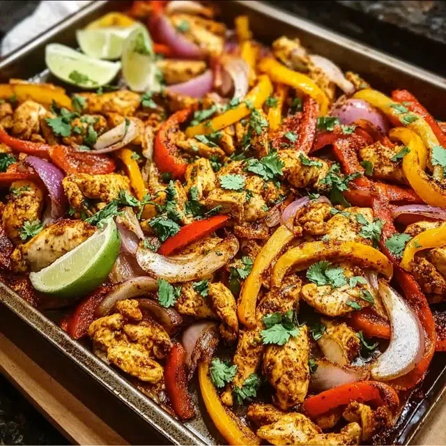 Sheet Pan Chicken Fajitas - Gourmet Martha