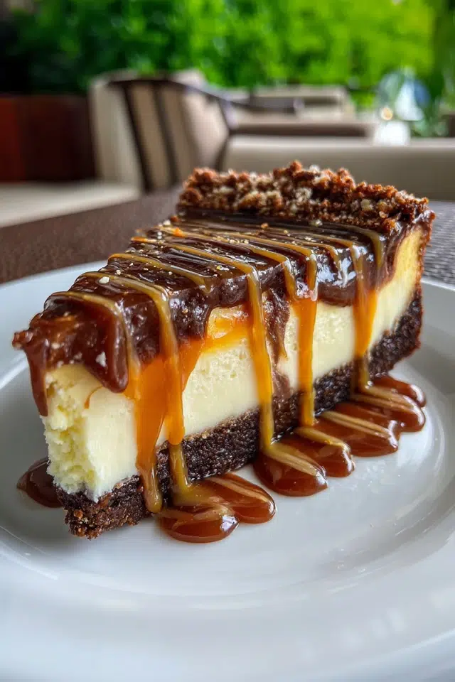 Caramel Brownie Cheesecake - Gourmet Martha