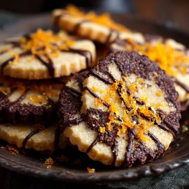Chocolate Orange Shortbread Cookies - Gourmet Martha