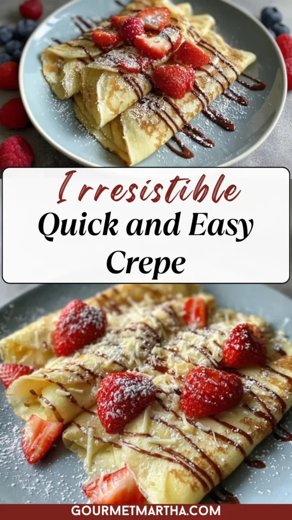 Quick and Easy Crepe in a Blender - Gourmet Martha