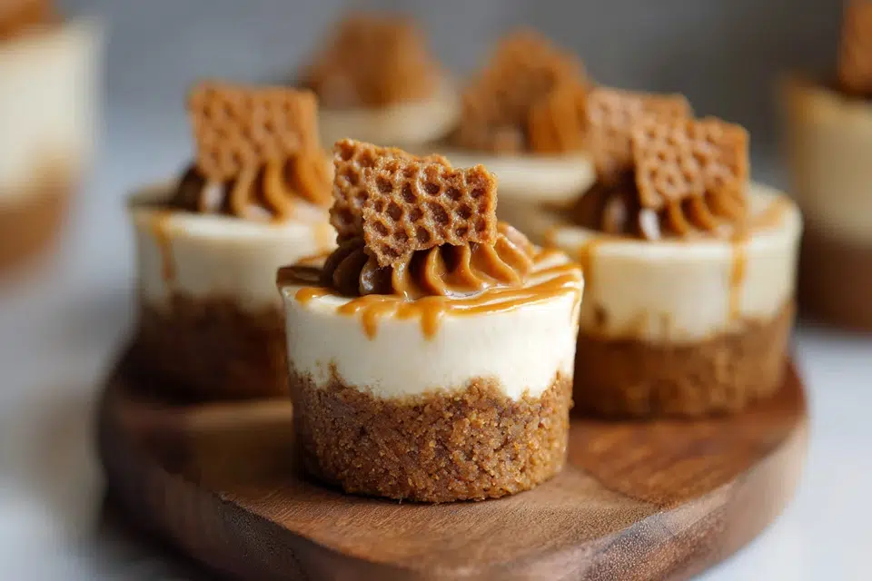 Lotus Biscoff Cheesecake Shots - Gourmet Martha