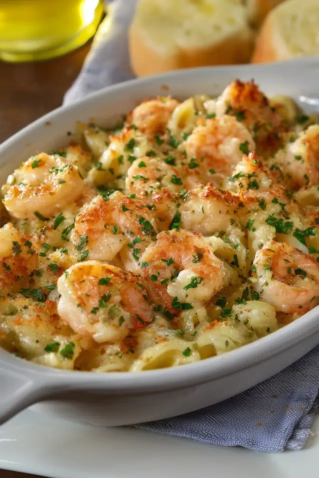 Shrimp Scampi Pasta Bake - Gourmet Martha