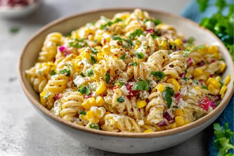 Street Corn Pasta Salad - Gourmet Martha