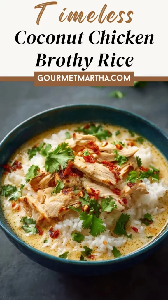 Coconut Chicken Brothy Rice - Gourmet Martha
