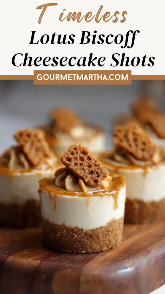 Lotus Biscoff Cheesecake Shots - Gourmet Martha