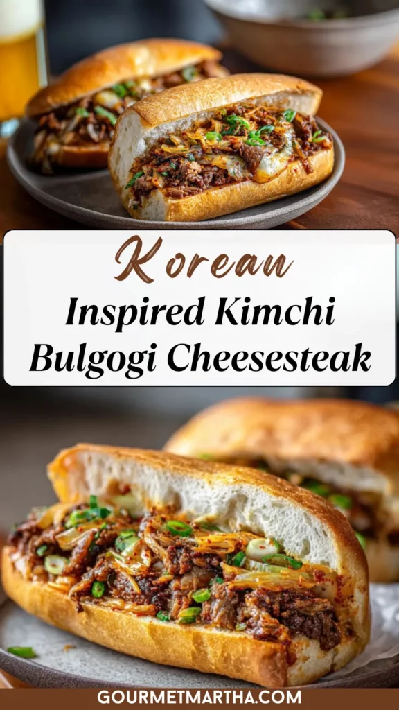 Irresistible Korean Inspired Kimchi Bulgogi Cheesesteak - Gourmet Martha