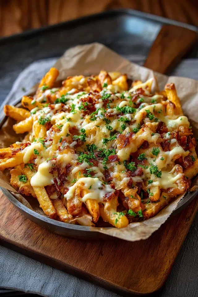 Copycat Aussie Cheese Fries - Gourmet Martha