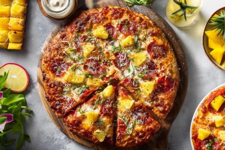 Pepperoni Pineapple Pizza - Gourmet Martha