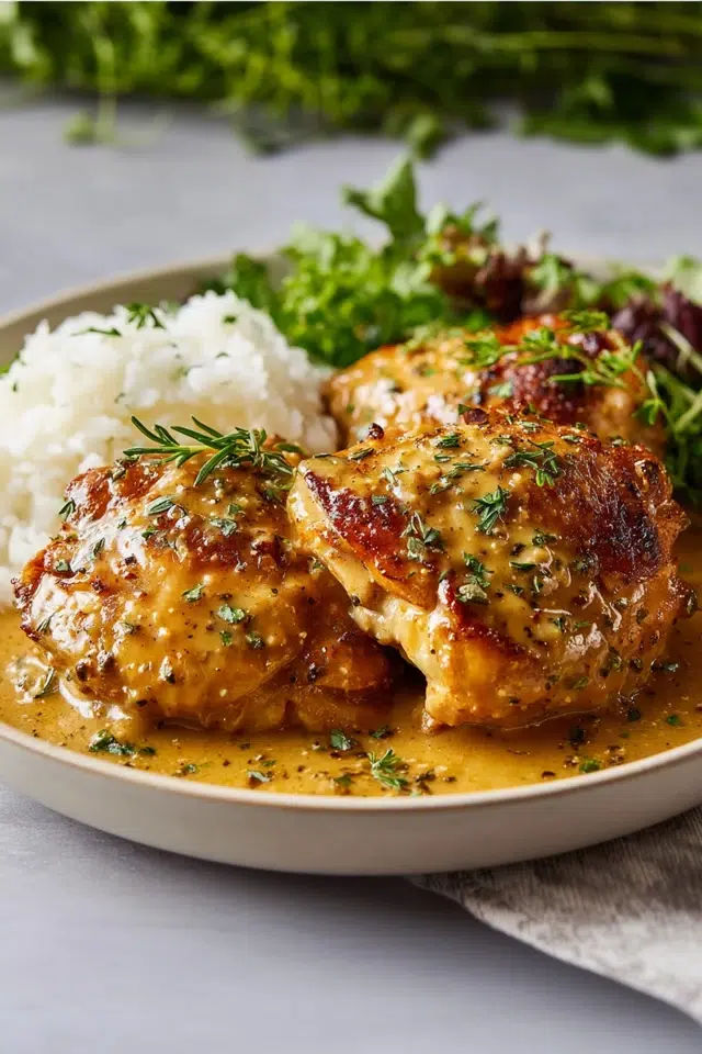 Slow Cooker Honey Mustard Chicken - Gourmet Martha