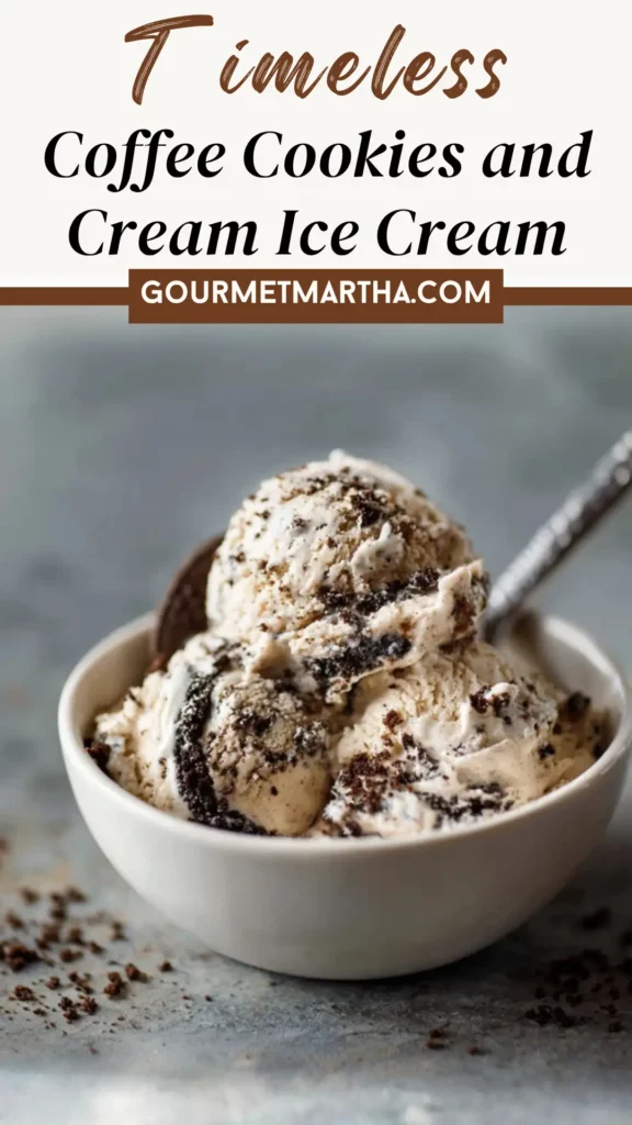 Coffee Cookies and Cream Ice Cream - Gourmet Martha