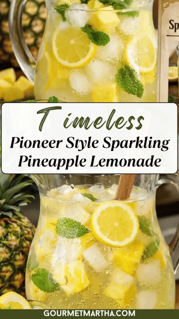 Pioneer Style Sparkling Pineapple Lemonade - Gourmet Martha