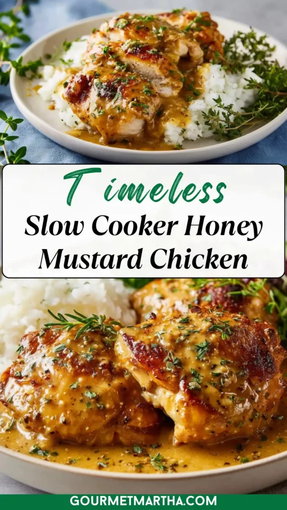 Slow Cooker Honey Mustard Chicken - Gourmet Martha
