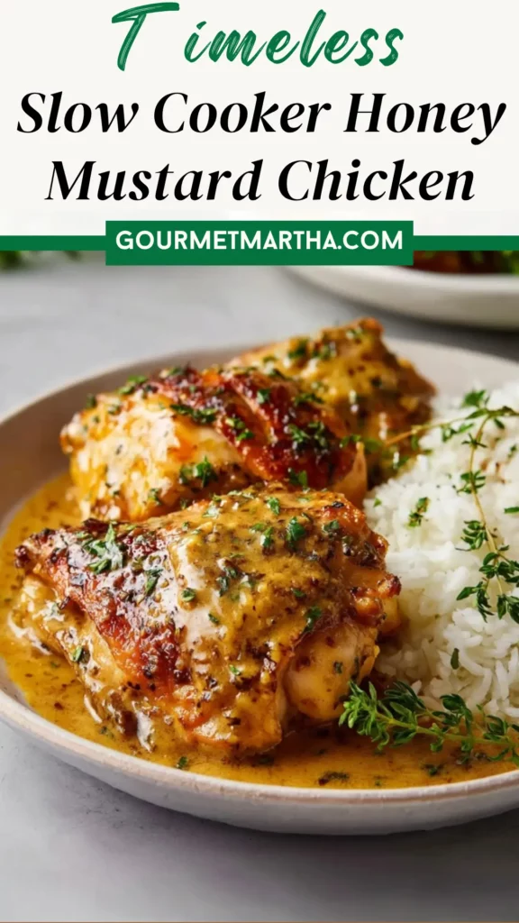 Slow Cooker Honey Mustard Chicken - Gourmet Martha