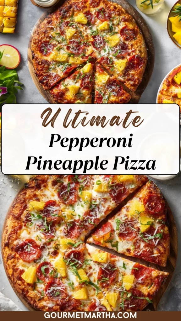 Pepperoni Pineapple Pizza - Gourmet Martha