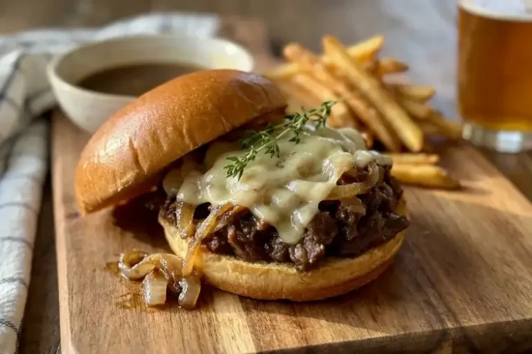 French Onion Beef Sloppy Joes - Gourmet Martha